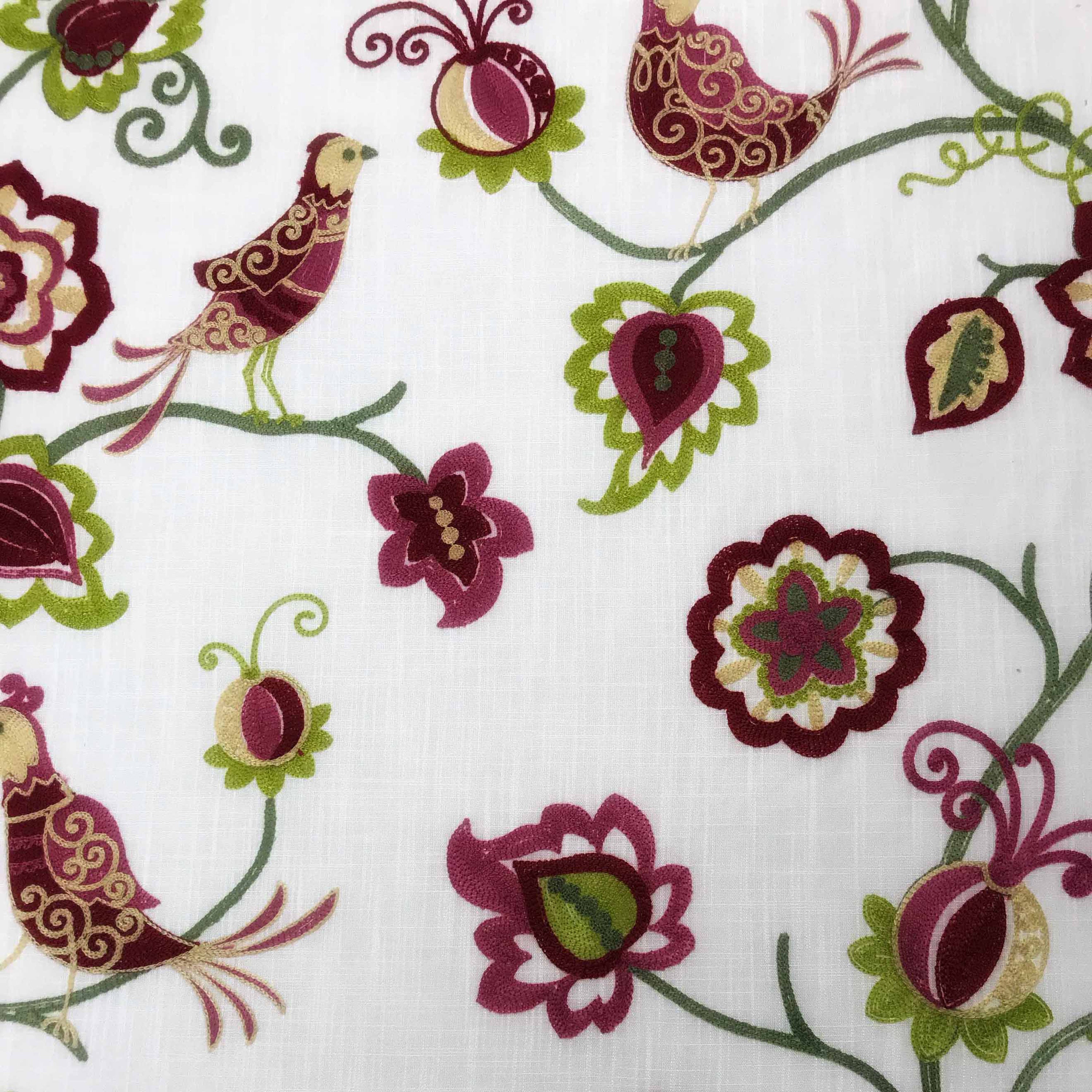 Ingrid - Embroidered Fabric by the Yard - Etsy