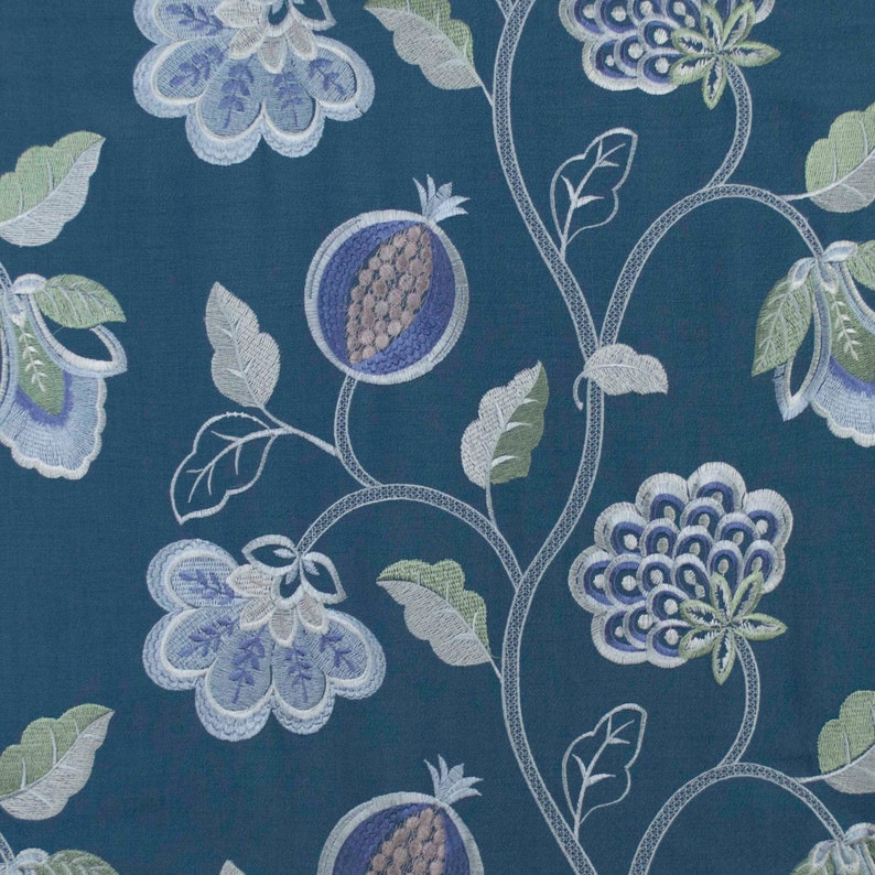 Starlight Embroidered Fabric by the Yard - Etsy