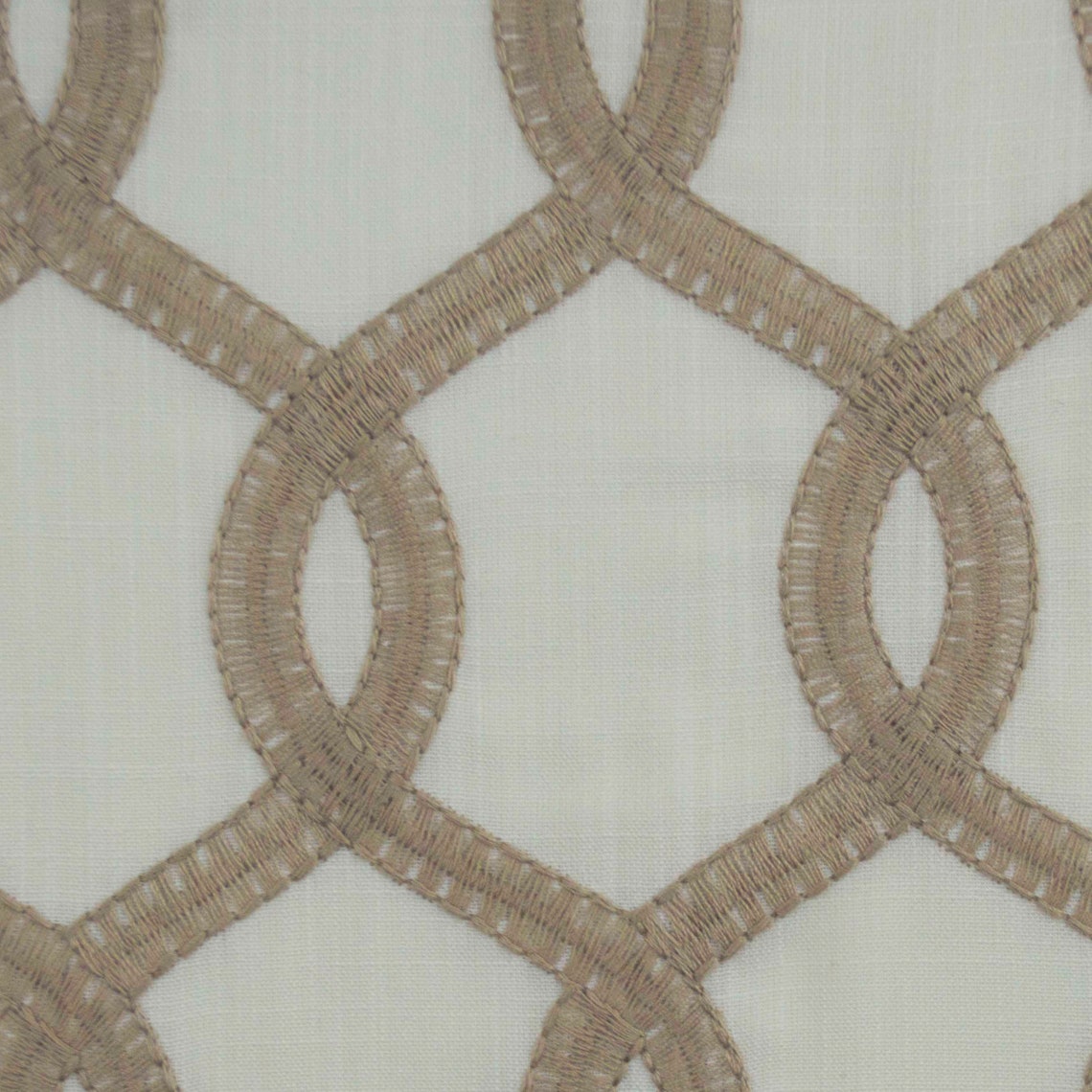 Nantucket Embroidered fabric by the yard | Etsy