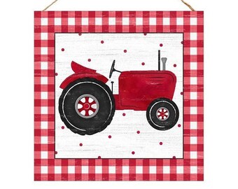 Red Tractor Sign - Etsy