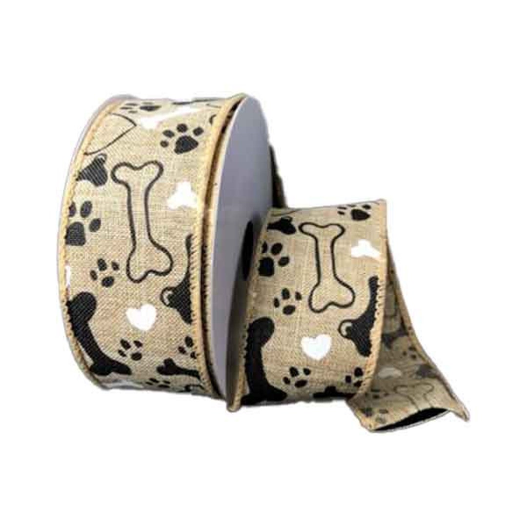 1.5x10yds Dog Bone Ribbon Q919609-15 Wired, 10 Yards - Etsy