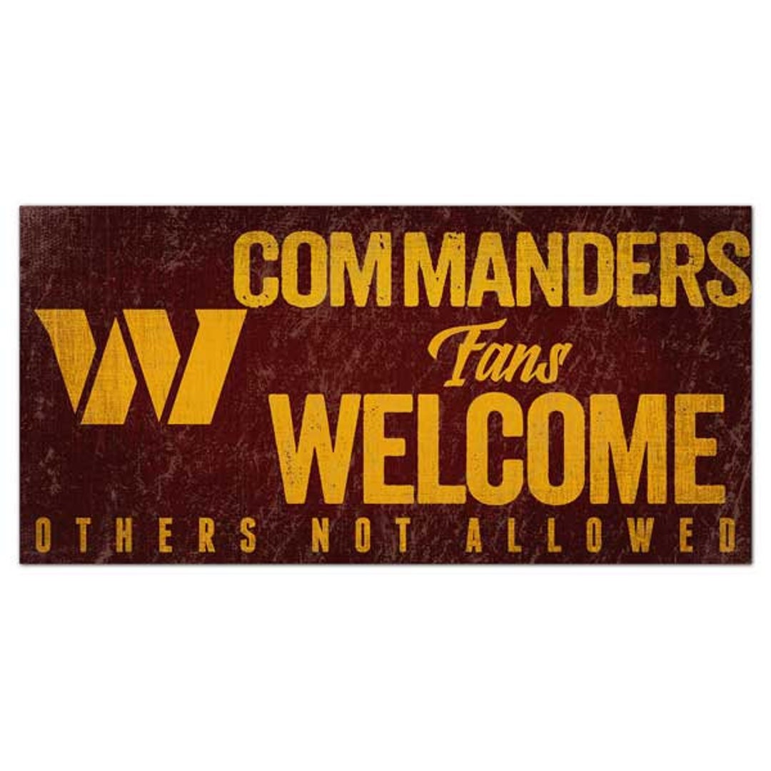 Washington Commanders Fan Sign Officially Licensed Product W/hologram ...