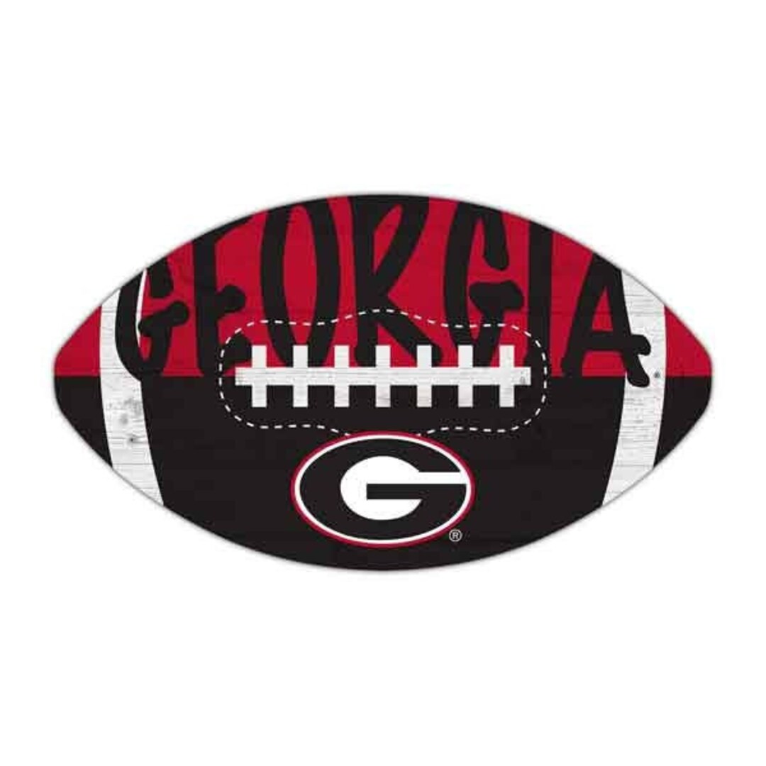Georgia Bulldogs Football Shaped Sign Officially Licensed Product W ...
