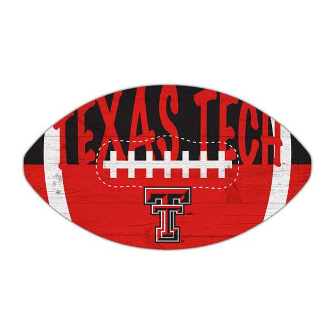 Texas Tech Wood Football Sign Officially Licensed Product W/hologram - Etsy