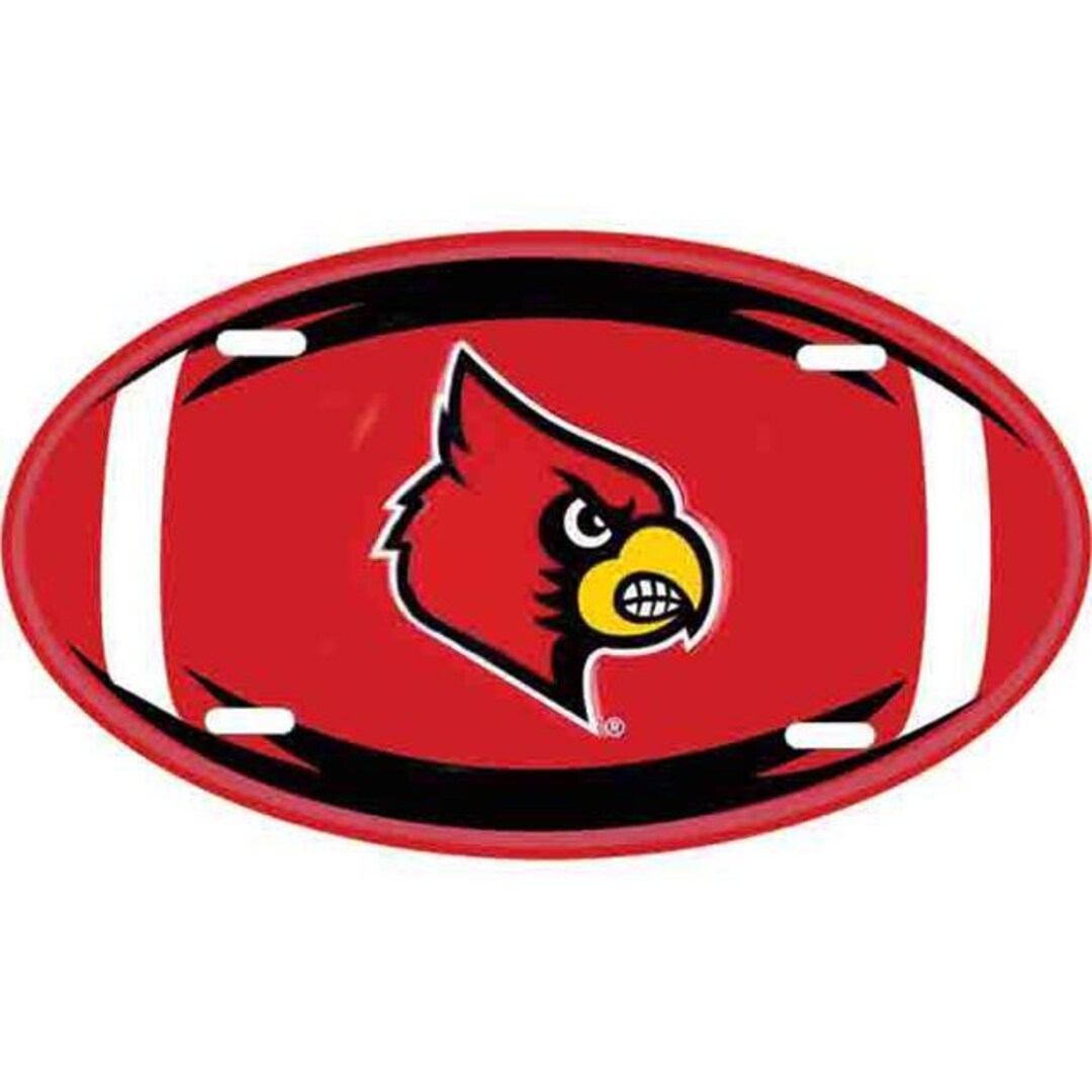 Louisville Cardinals Oval License Plate Officially Licensed Product W ...