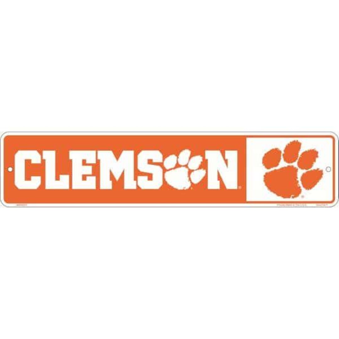 Clemson Sign - Rectangle Metal - Officially Licensed Product W/hologram ...