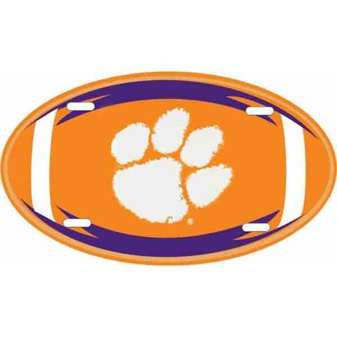 Clemson License Plate - Oval - Officially Licensed Product W/hologram ...