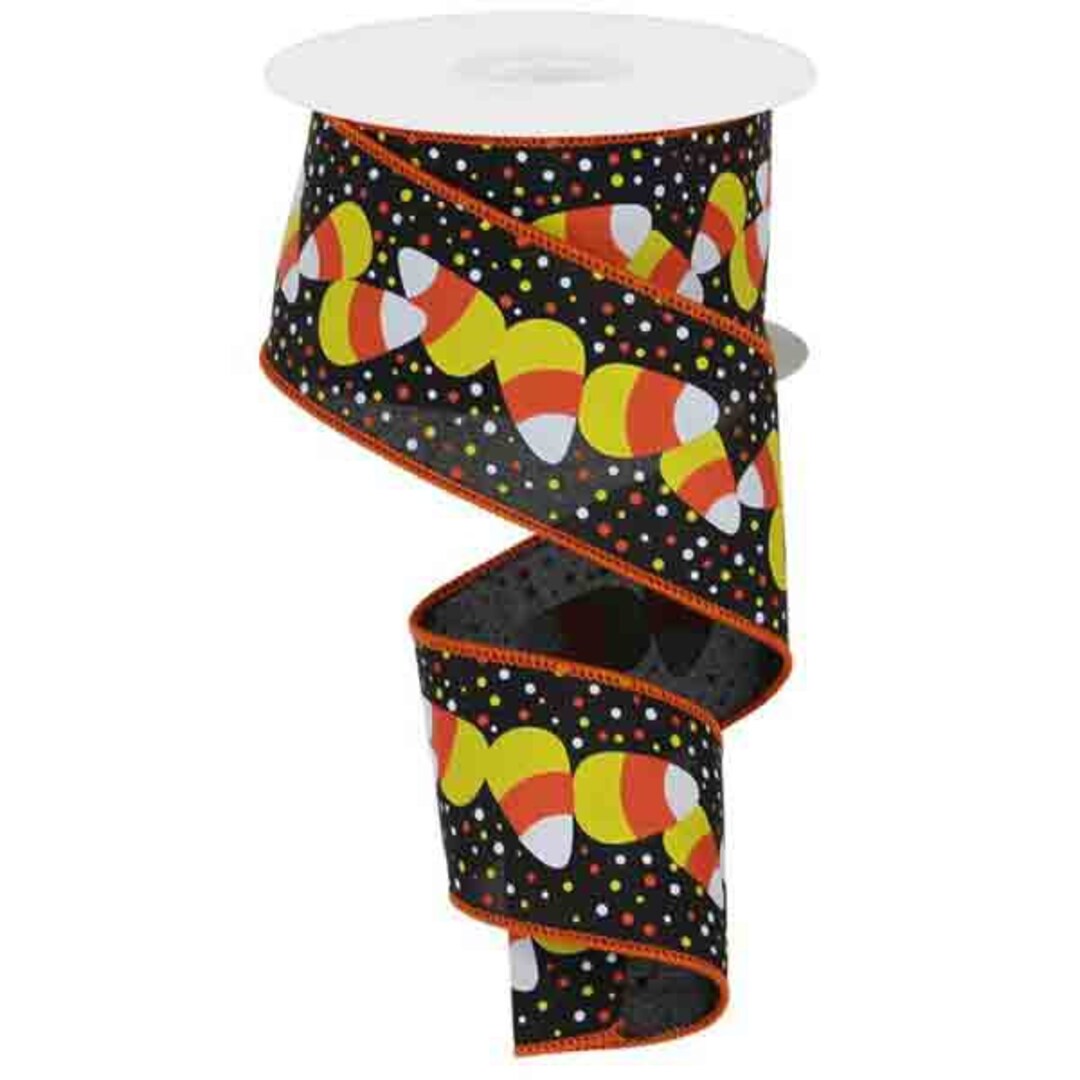 2.5x10yds Halloween Candy Corn Ribbon RGC199902 Wired, 10 Yards - Etsy