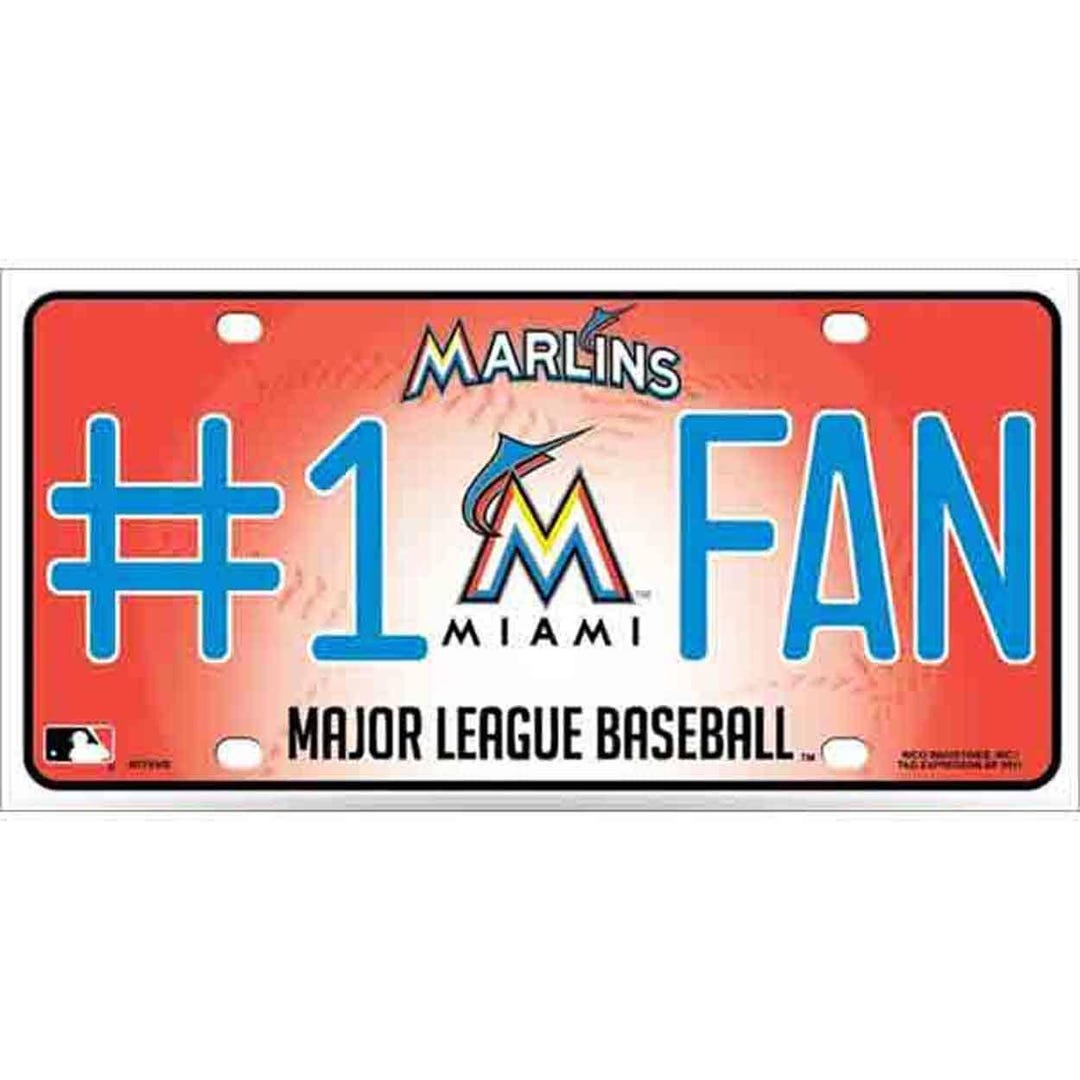 Miami Marlins Fan License Plate - Officially Licensed Product W ...