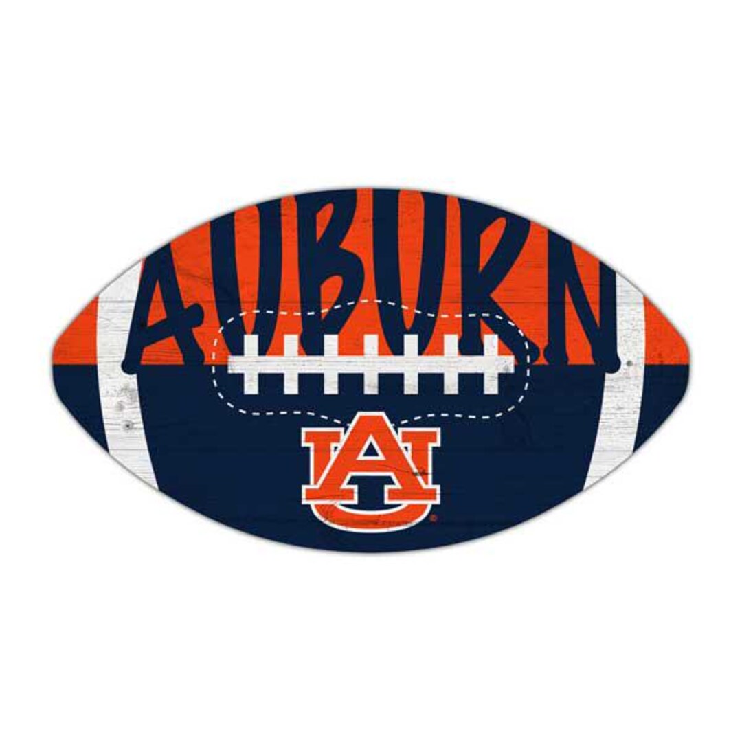 Auburn Wood Football Sign Officially Licensed Product W/hologram - Etsy