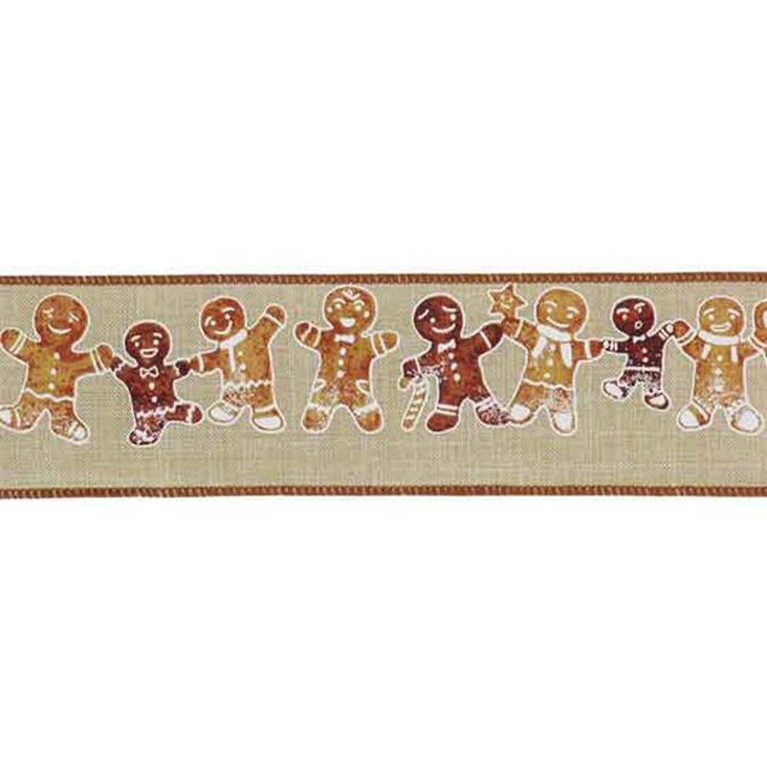 2.5" Beige Gingerbread Man Ribbon - 10 Yards RW809701 - Wired - Etsy