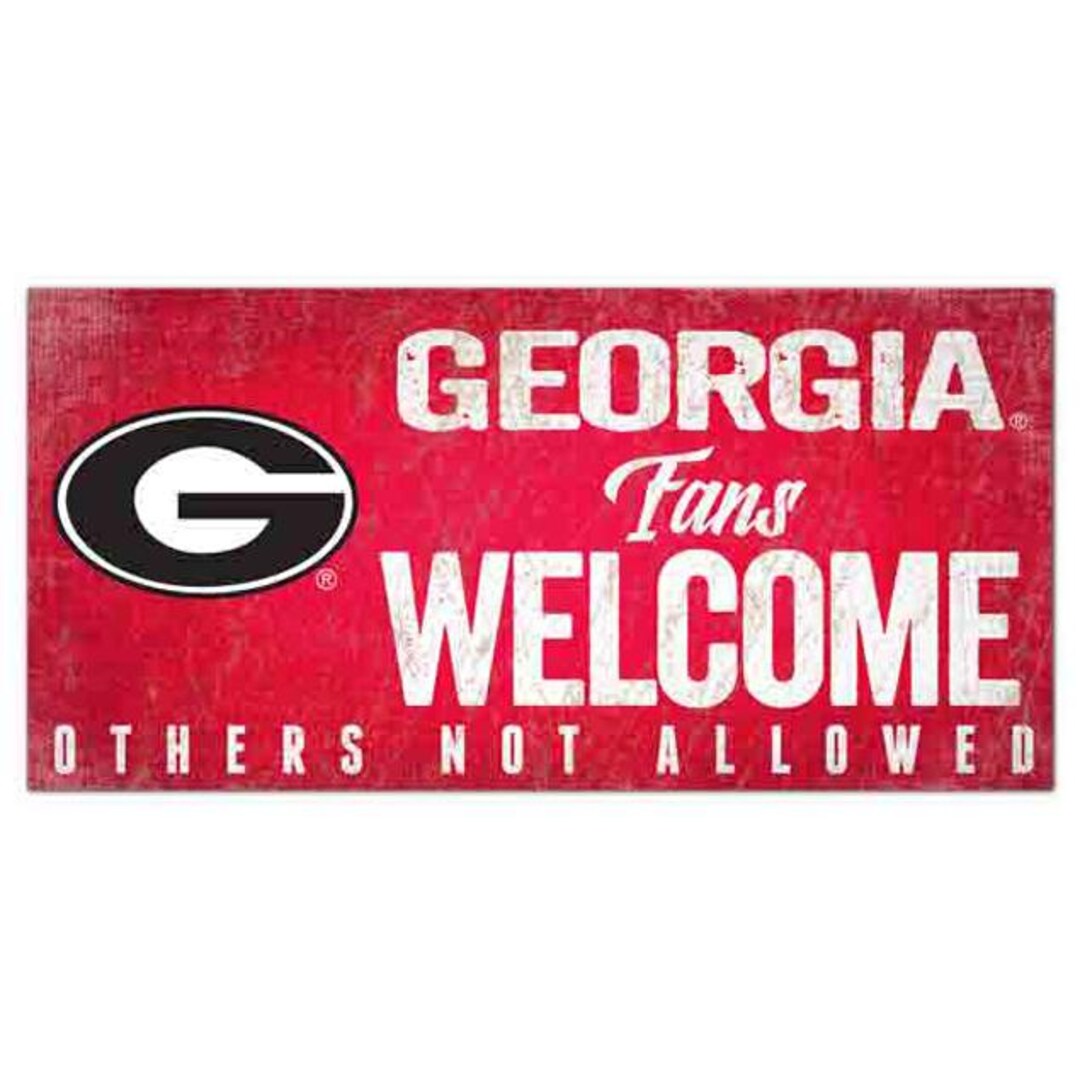 Georgia Bulldogs Sign - Fans Welcome - Officially Licensed Product W ...