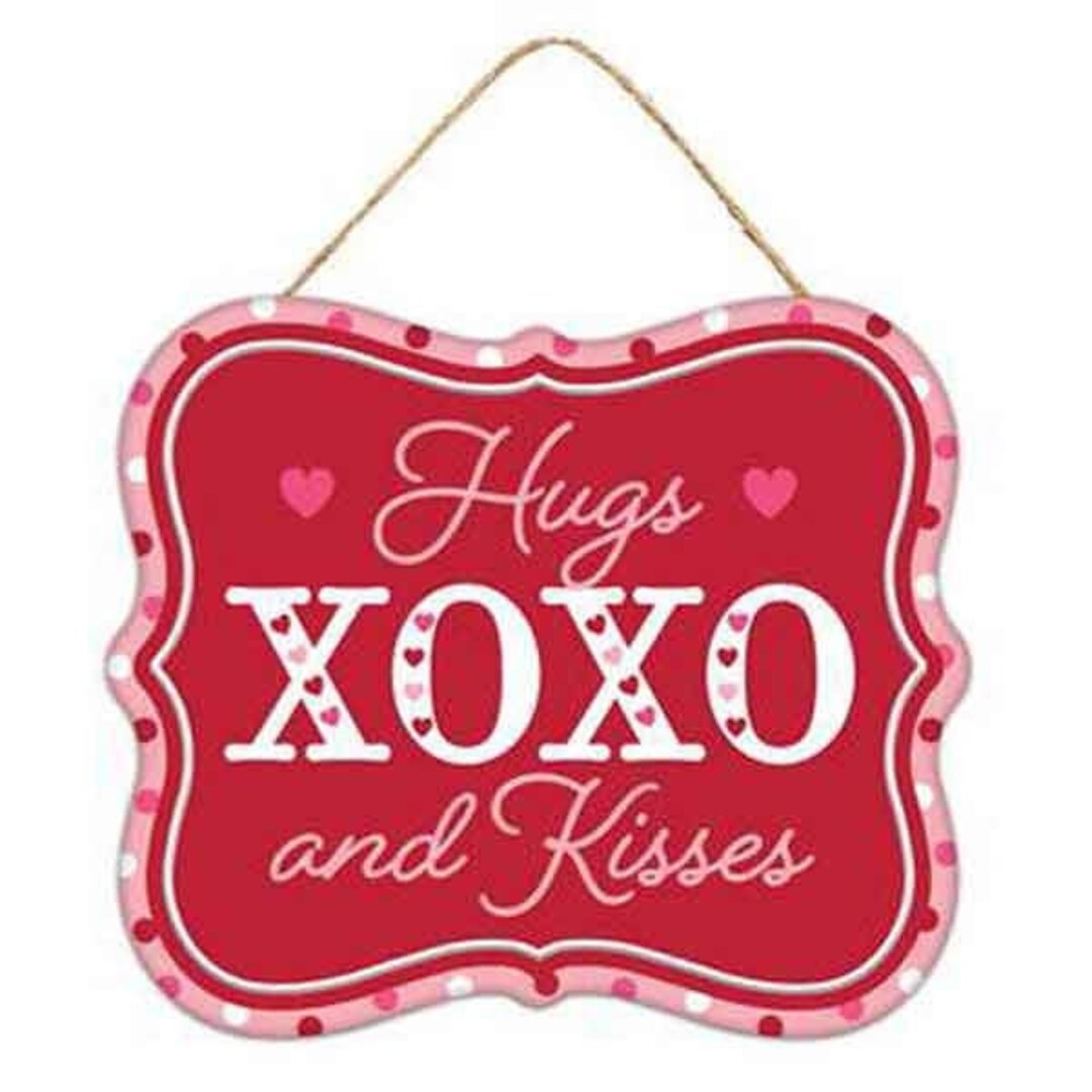 7 Hugs and Kisses Valentine's Day Sign MD1039 - Etsy