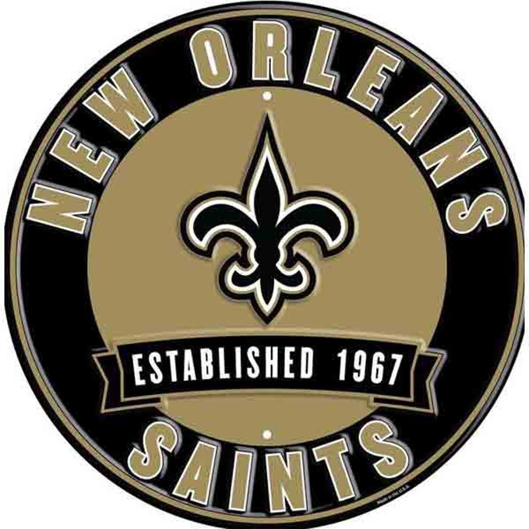 New Orleans Saints Round Sign Officially Licensed Product W/hologram - Etsy