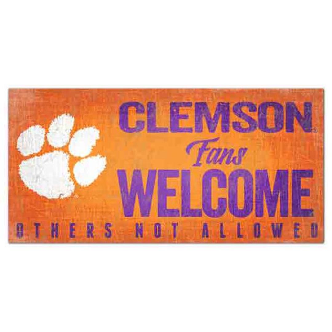Clemson Sign - Fans Welcome - Officially Licensed Product W/hologram - Etsy