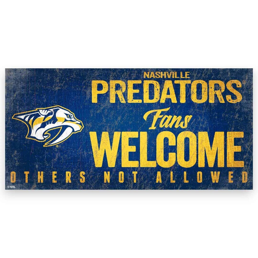 Nashville Predators Fans Welcome Sign - Officially Licensed Product W ...