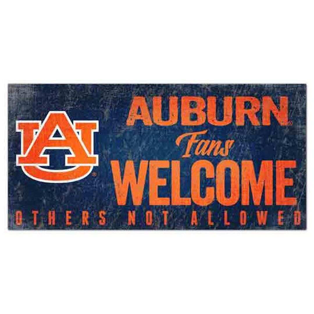 Auburn Tigers Sign - Fans Welcome - Officially Licensed Product W ...