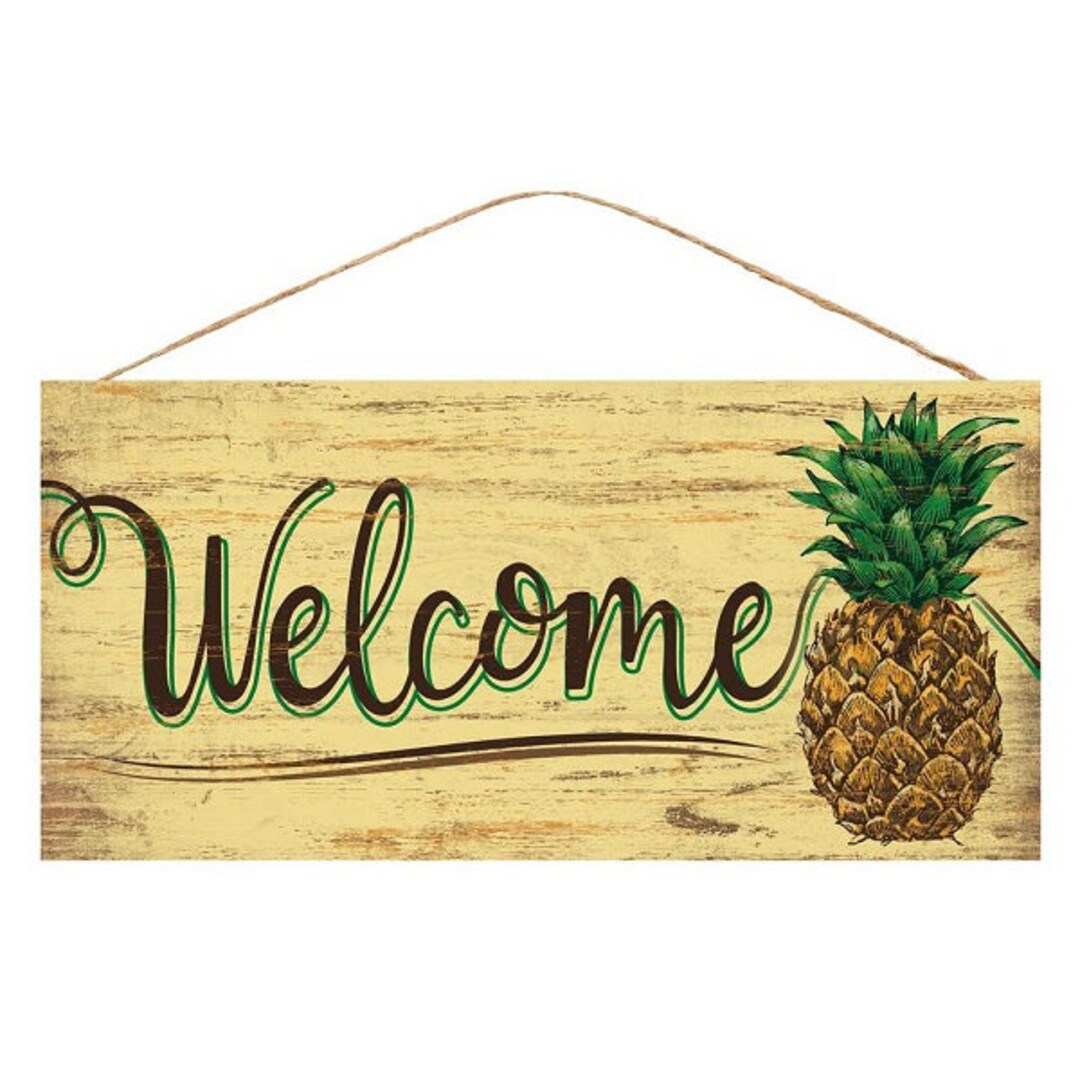 12 Pineapple Welcome Sign AP8368 - Etsy
