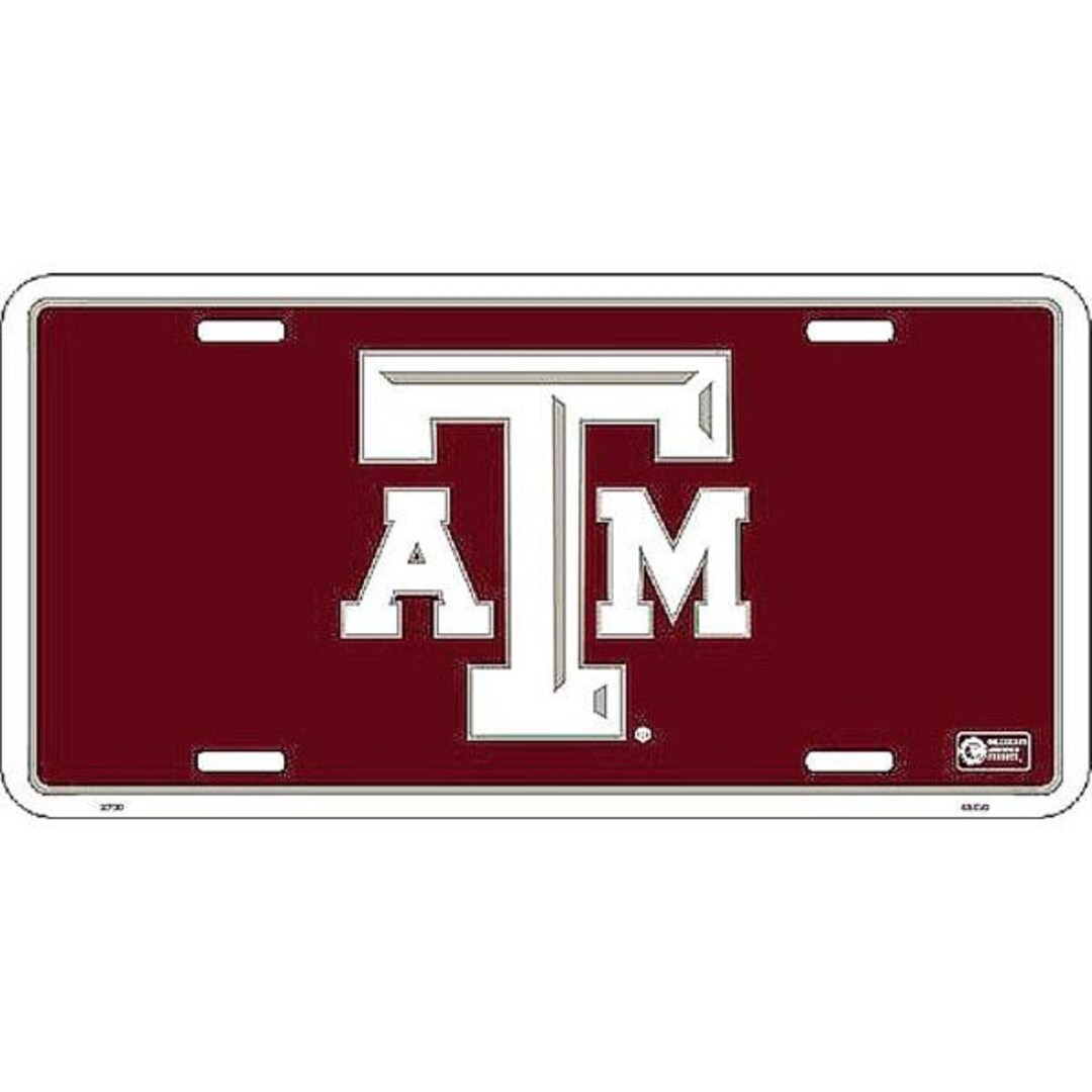 Texas A&M License Plate Officially Licensed Product W/attached Hologram ...