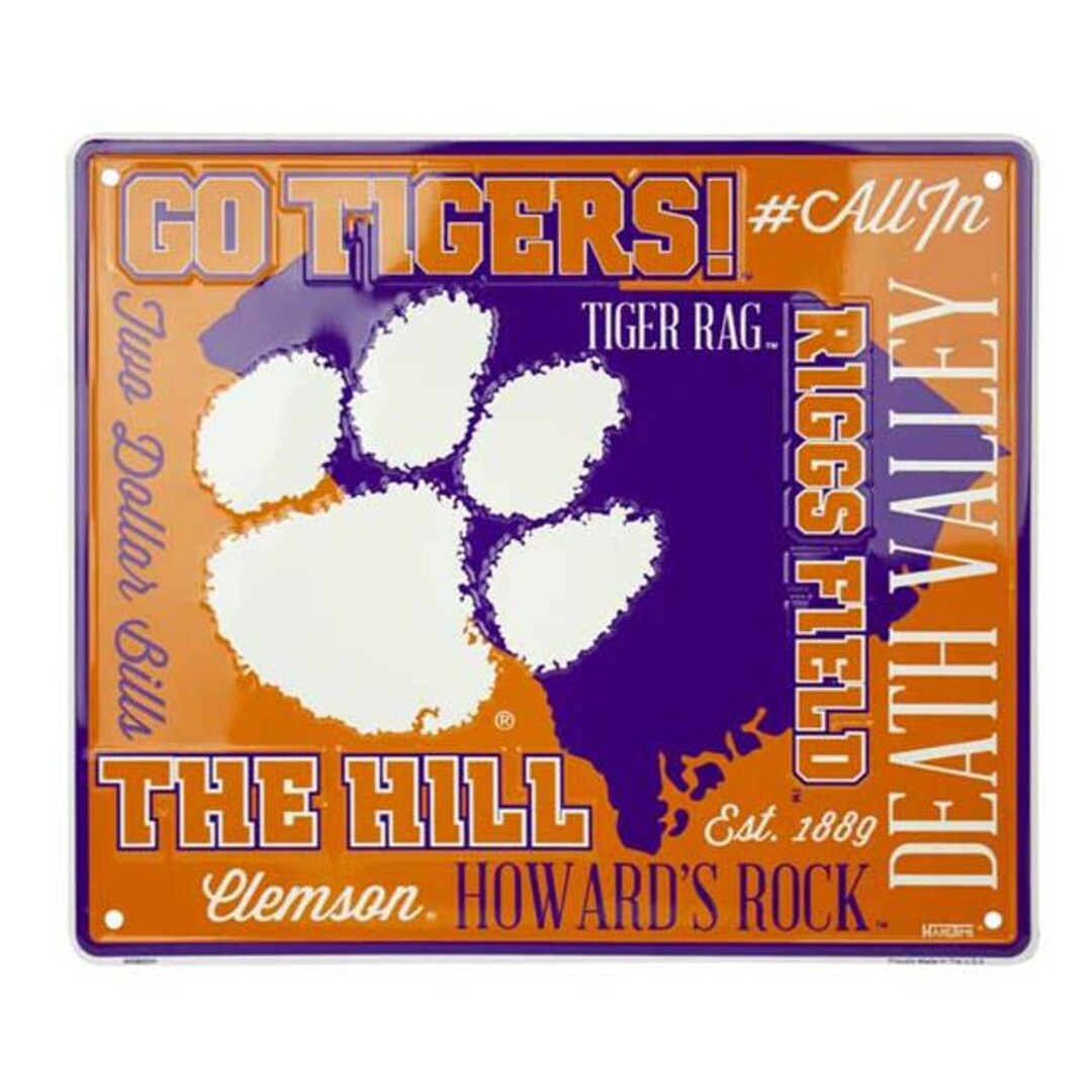 Clemson Metal Sign - Officially Licensed Product W/hologram - Etsy