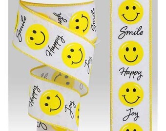Smiley Face Ribbon - Etsy