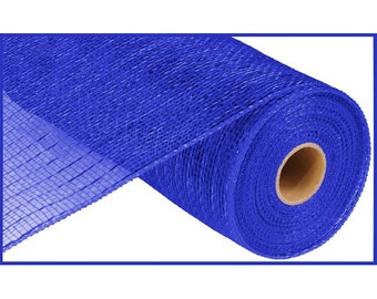 Royal Blue Horizontal Wide Stripe Mesh 10 Inch, Wreath Mesh, Deco Mesh ...