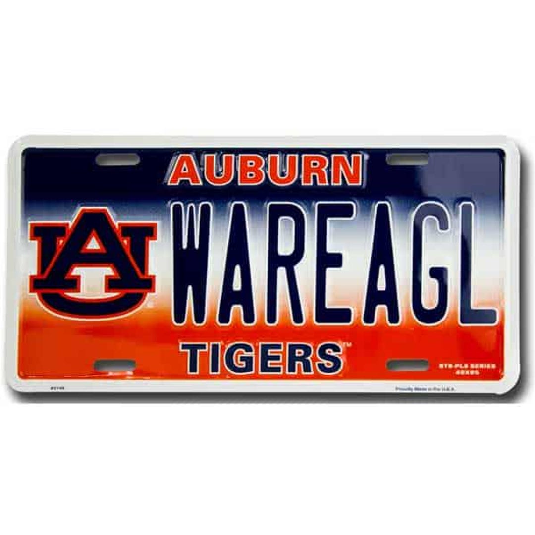 Auburn Tigers License Plate - War Eagle - Officially Licensed Product W ...