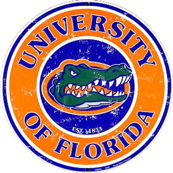 12 Florida Gators Round Sign Aluminum - Etsy