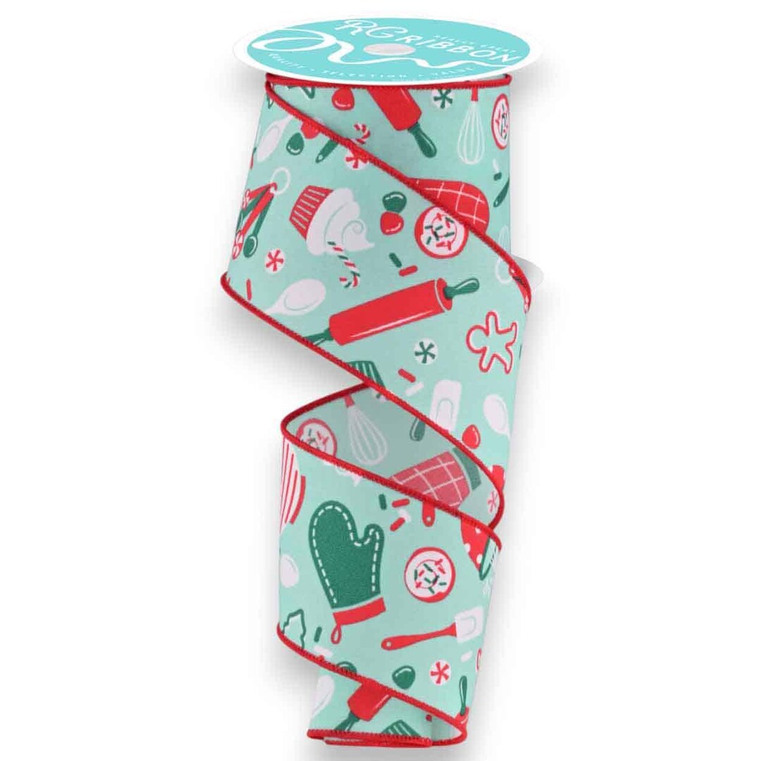2.5" Christmas Baking Ribbon - 10 Yards RGF129427 - Wired - Etsy