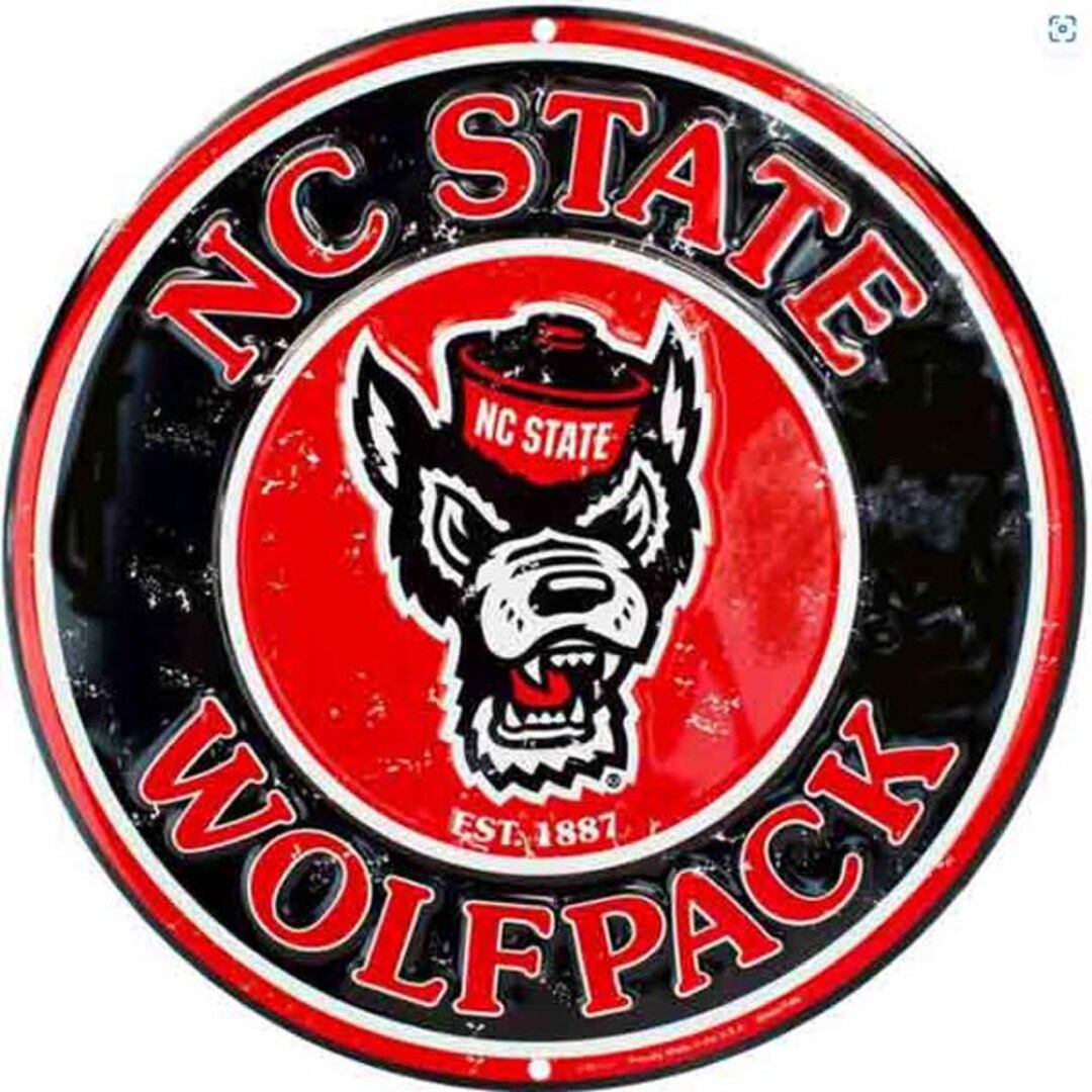 NC State Sign - Round Metal - Officially Licensed Product W/hologram - Etsy
