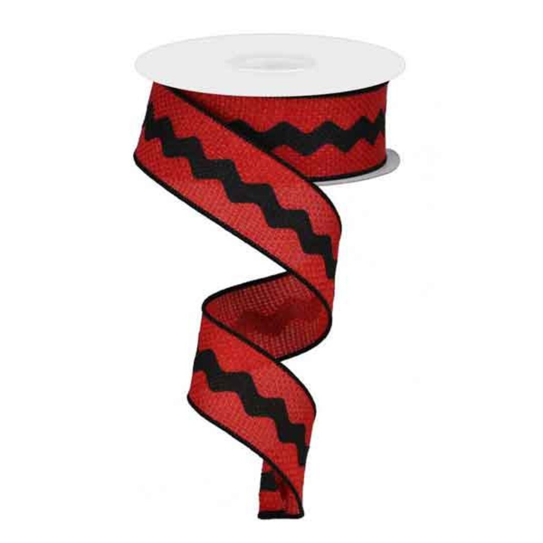 1.5x10yds Black Red Ric Rac Ribbon RG2047A9 - Etsy
