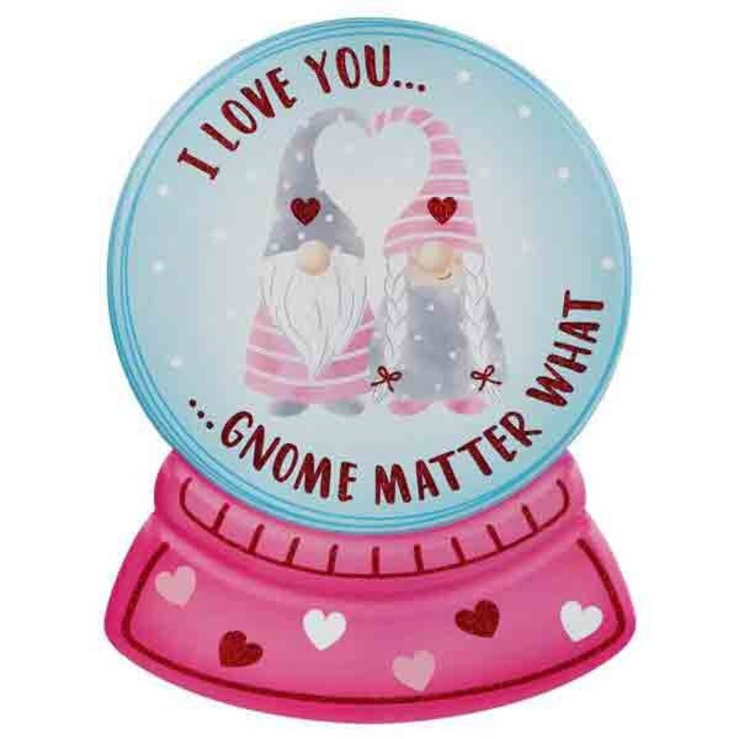 12 Valentine Gnome Snow Globe Sign MD0861 - Etsy