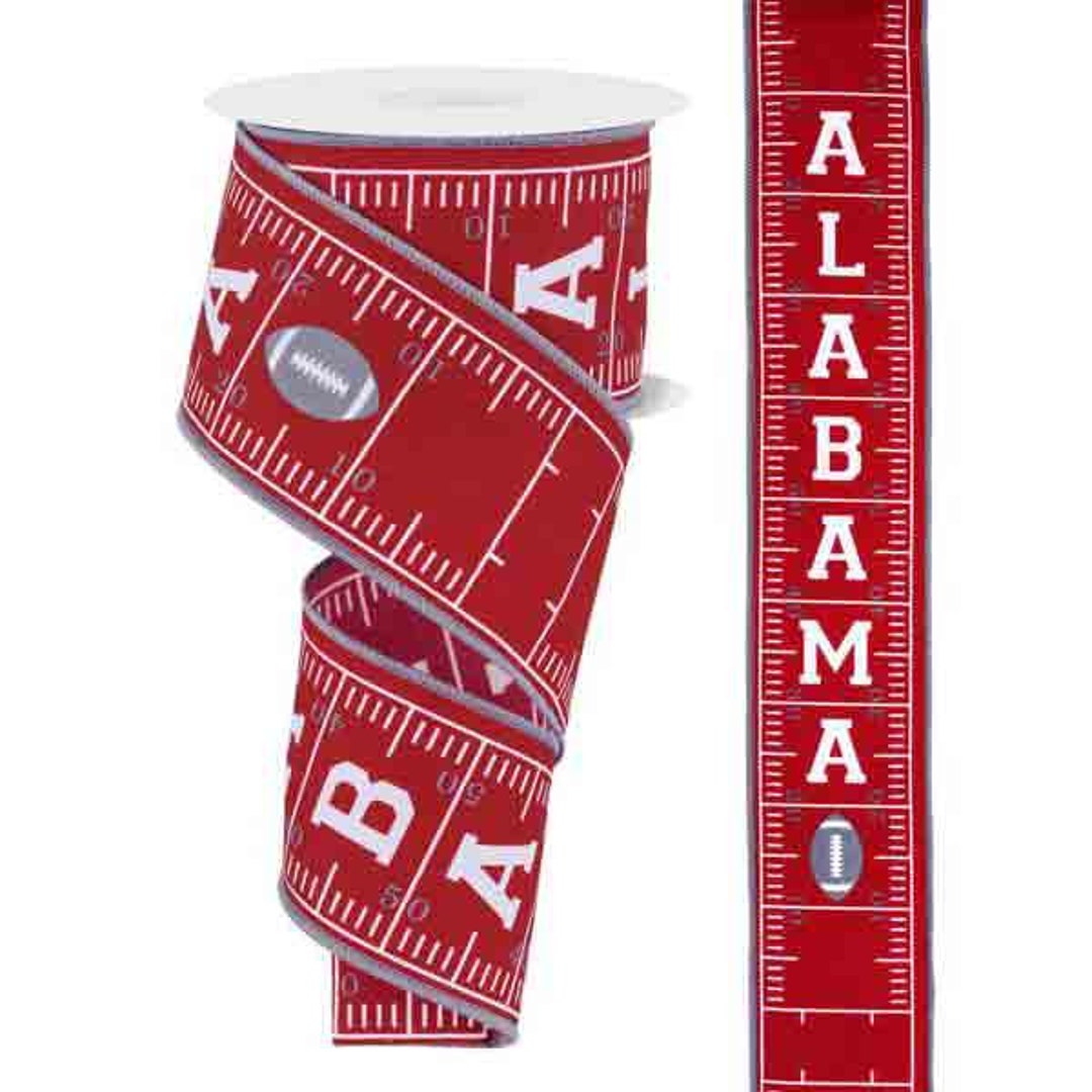 2.5x10yds Alabama Football Field Ribbon RGF1105 - Etsy