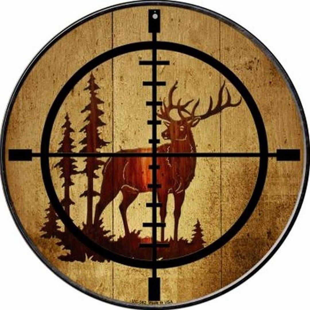 8 Elk Hunter Round Sign - Etsy