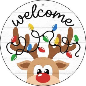 8 Welcome Rudolph Round Sign - Etsy