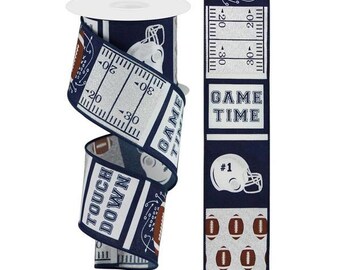 Football Wired Ribbon - Etsy