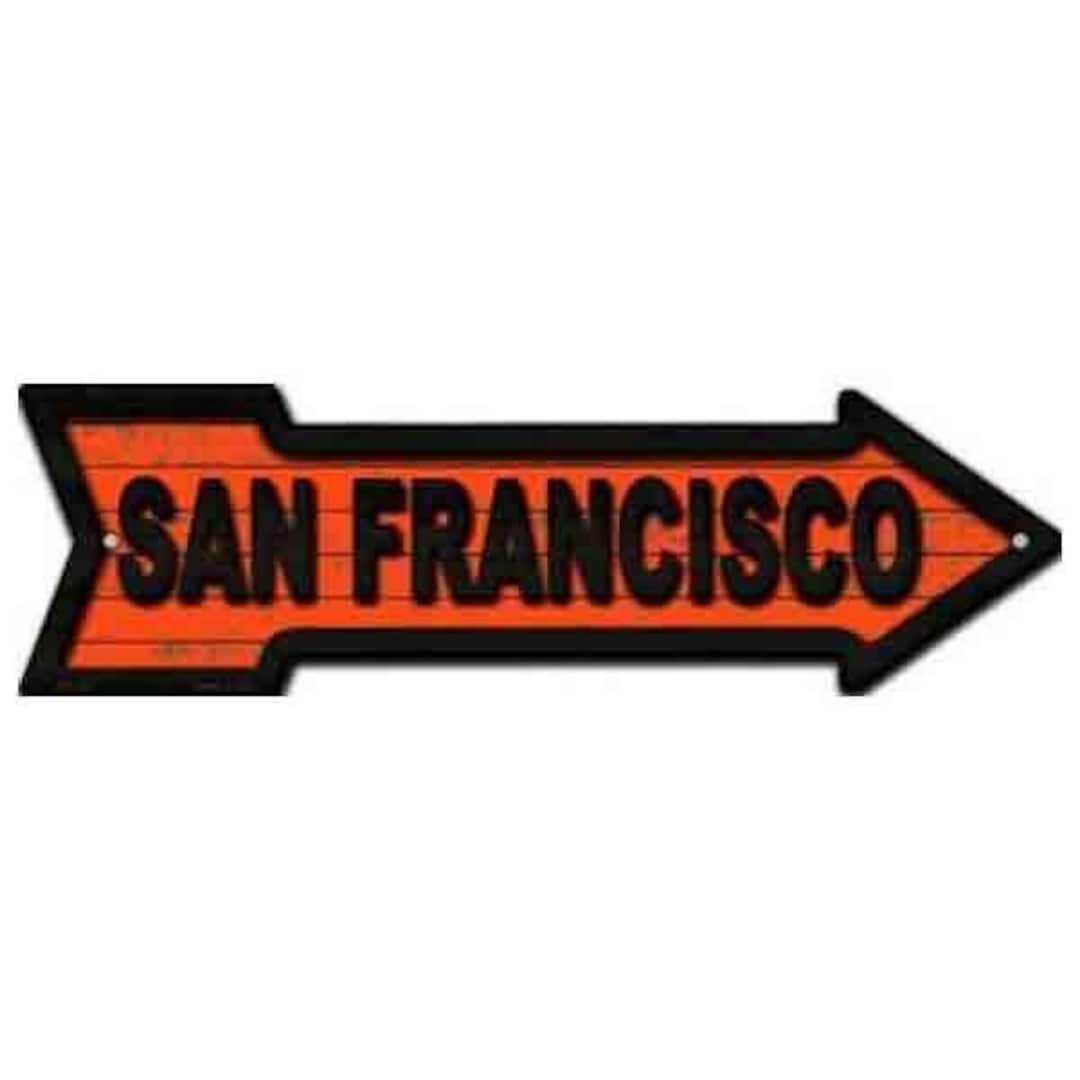 San Francisco Arrow Sign - Etsy