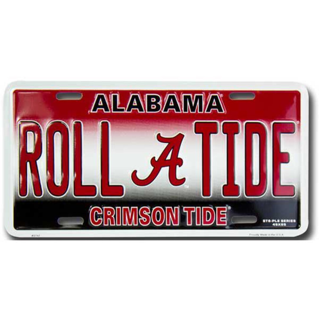 Alabama Roll Tide License Plate Officially Licensed Product W/attached ...