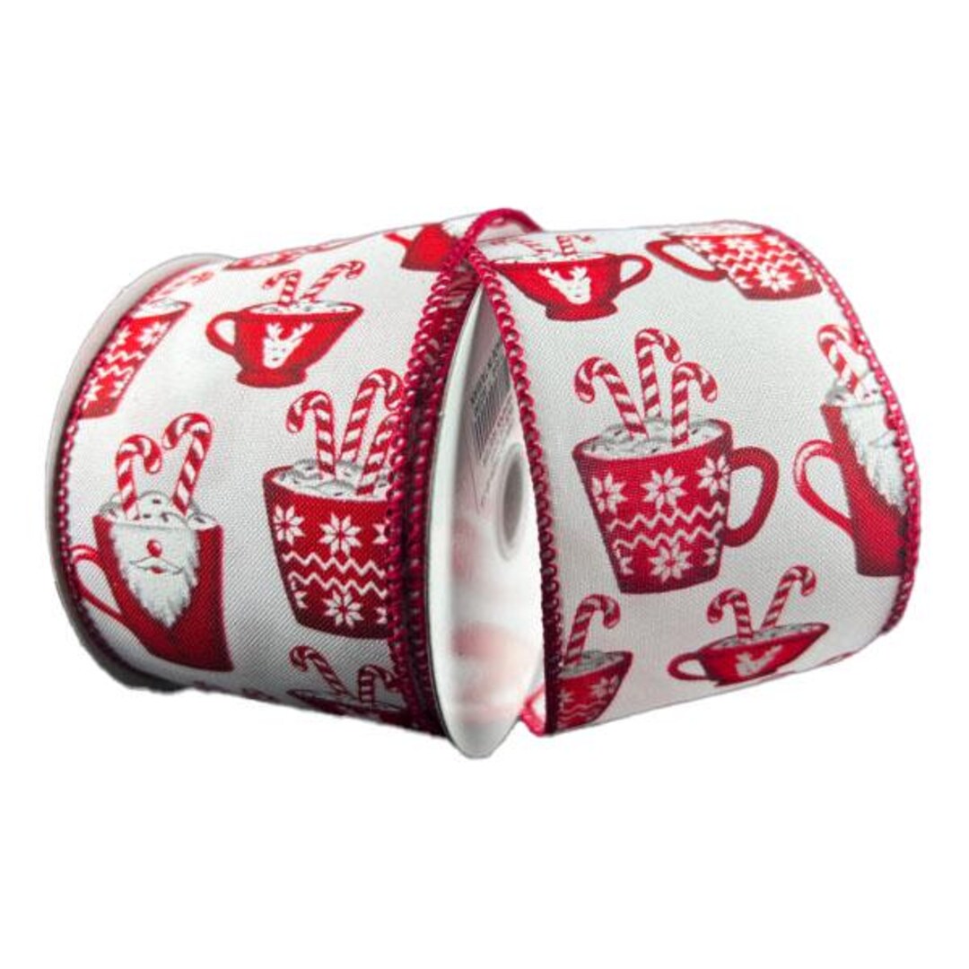 2.5 Red Hot Cocoa Ribbon Wired, 10 Yards - Etsy