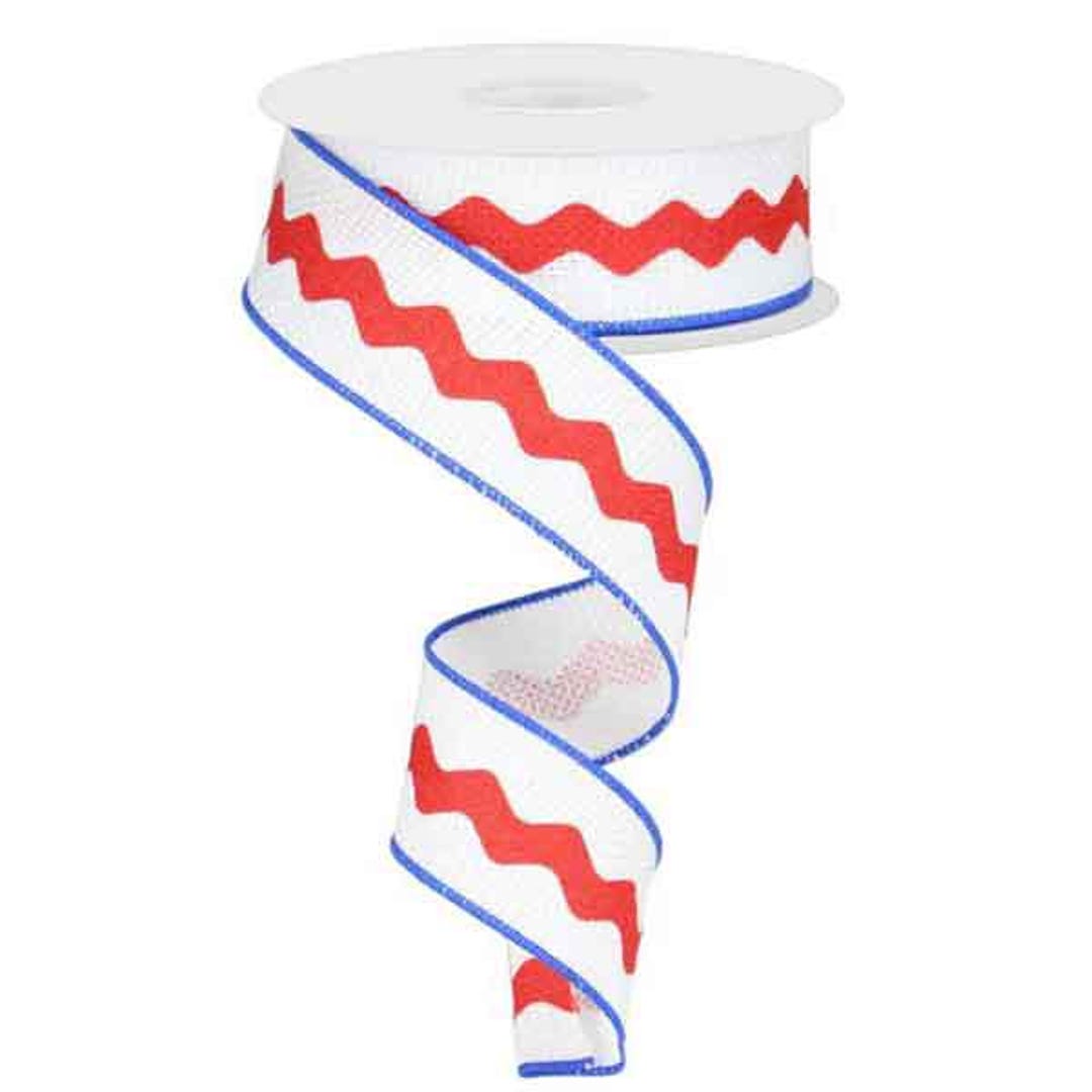 1.5" Red White Blue Ric Rac Ribbon - 10 Yards RG2047A1 - Wired - Etsy