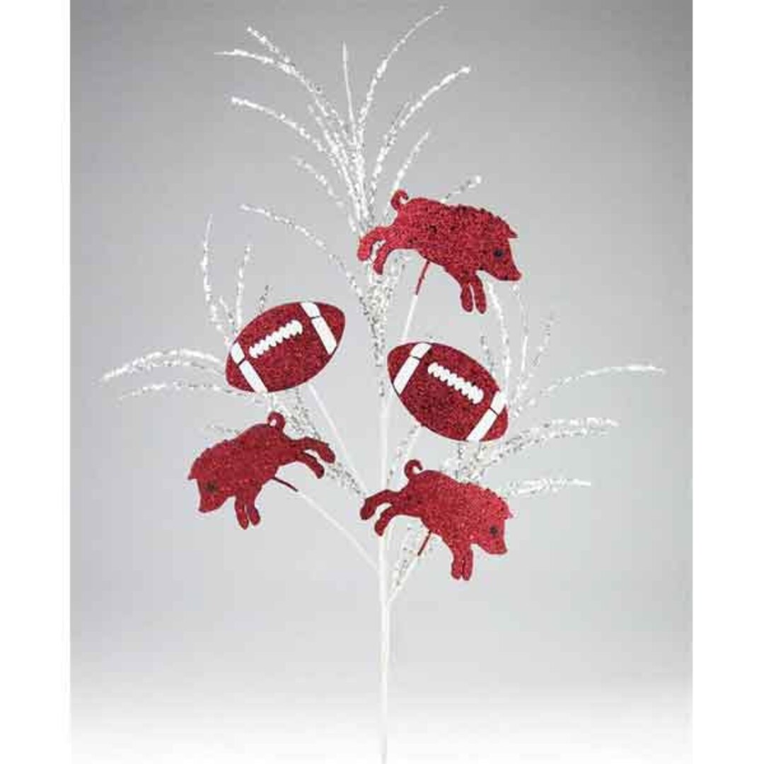 29 Red White Razorback Football Spray MZ186832 - Etsy