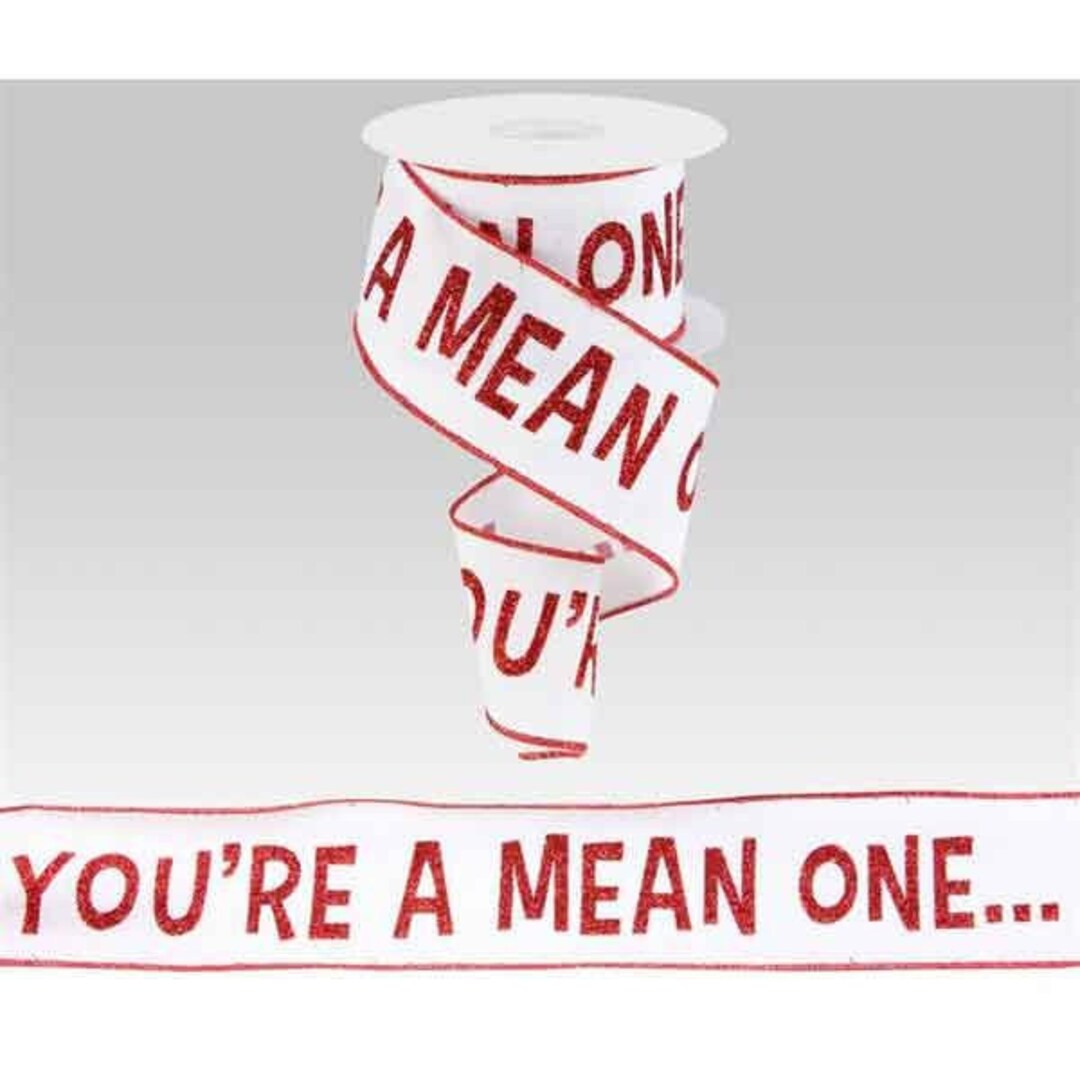 2.5x10yds Red White Green Monster Ribbon RGC181027 - Etsy