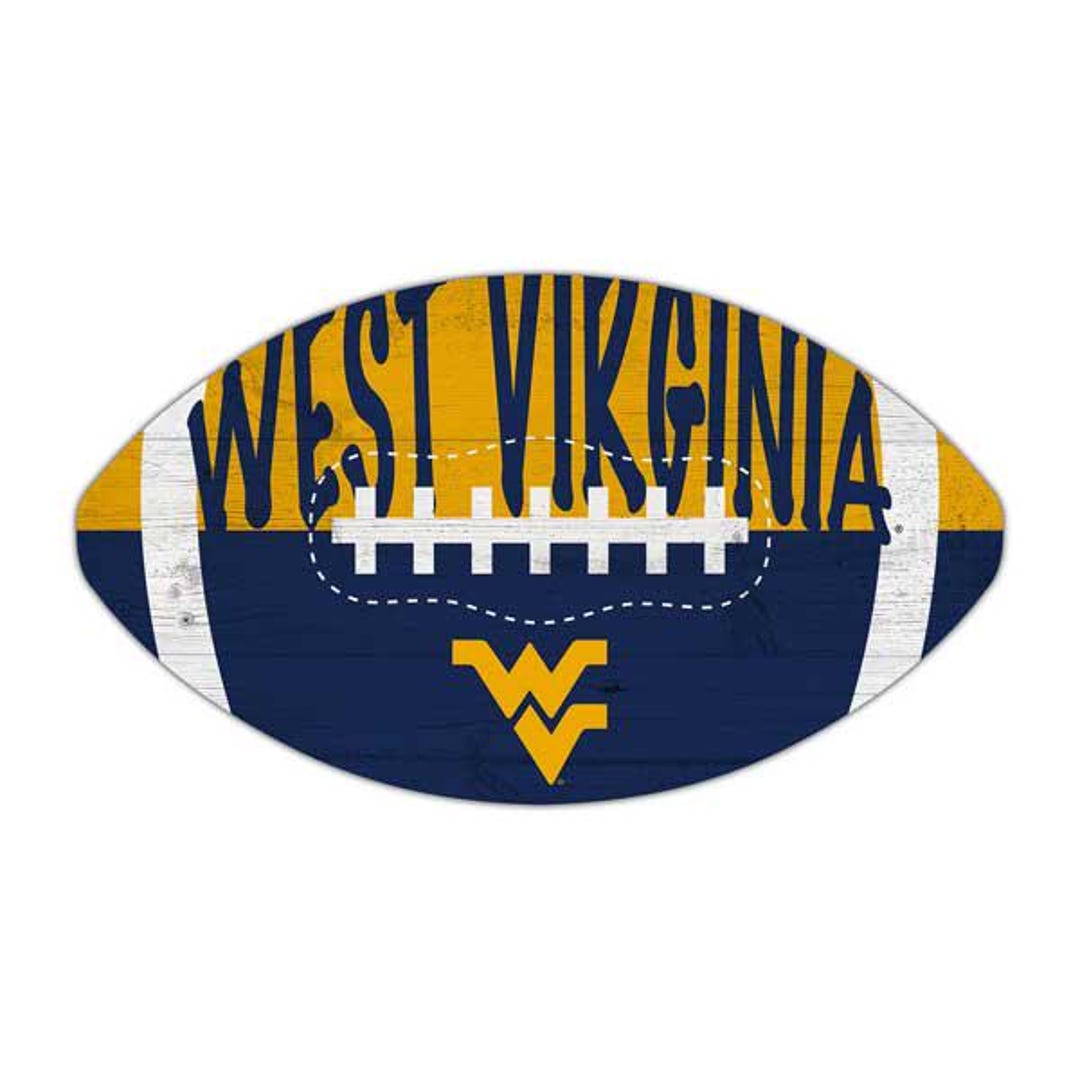 West Virginia Wood Football Sign Officially Licensed Product W/hologram ...