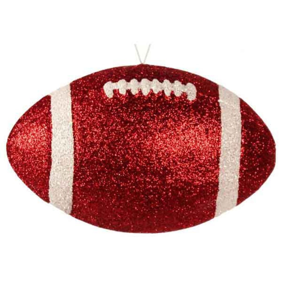 Red White Football Ornament MS1200H3 - Etsy