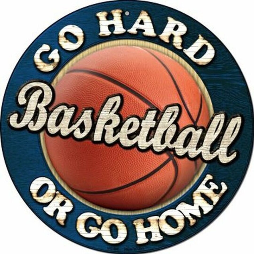 8 Basketball Round Sign - Etsy