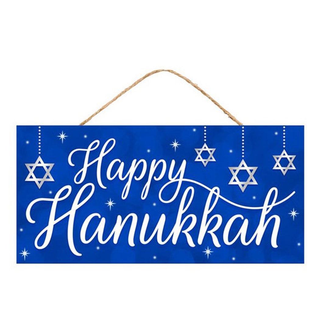 12 Happy Hanukkah Sign AP8582 Printed Paper on MDF Wood - Etsy