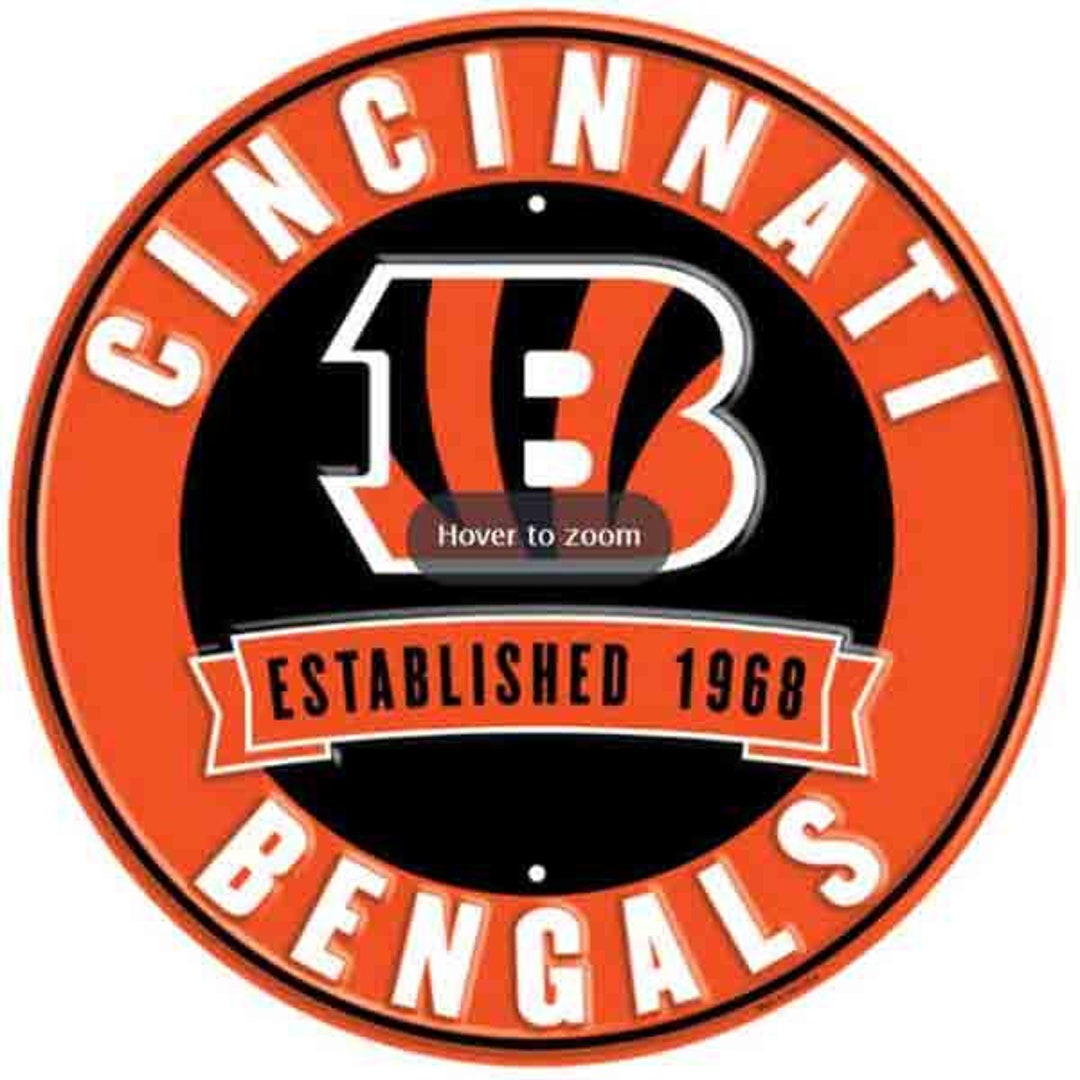 Cincinnati Bengals Round Sign Officially Licensed Product W/hologram - Etsy