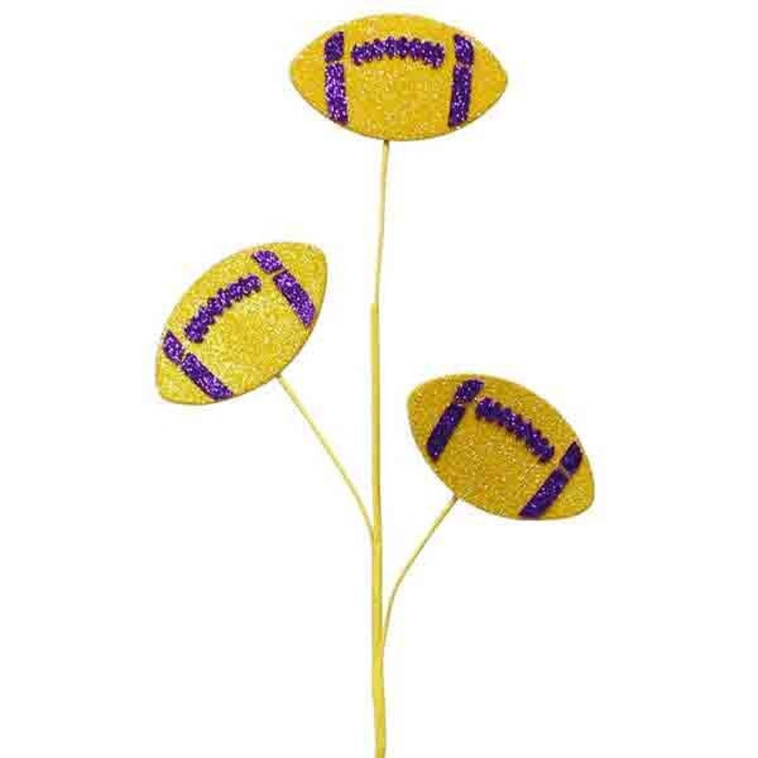 24 Yellow Purple Football Spray MZ185250 - Etsy