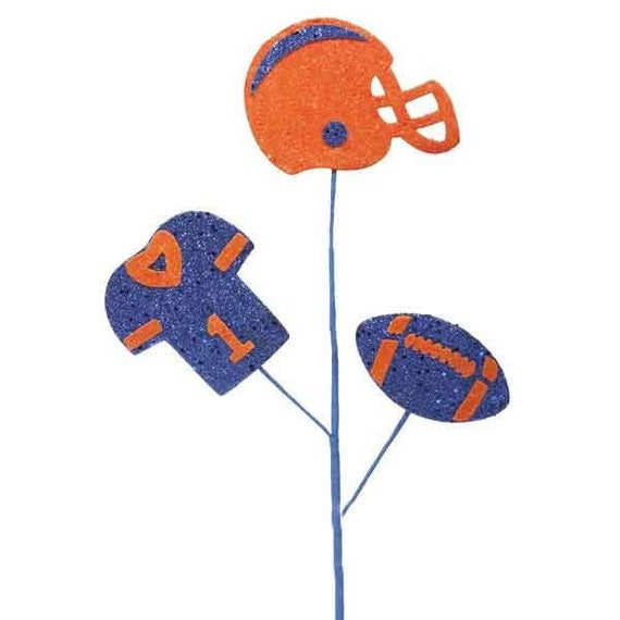 24 Blue Orange Football Pick MZ186151 - Etsy