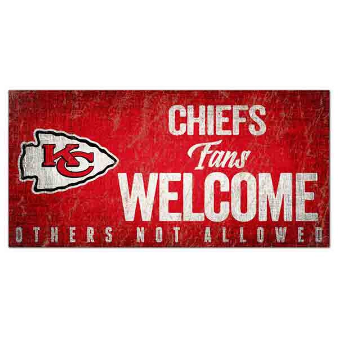 Kansas City Chiefs Fans Welcome Sign Officially Licensed Product W ...